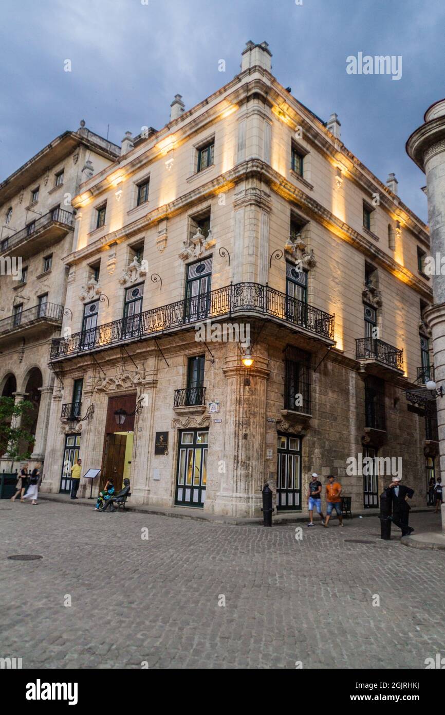 HAVANA, CUBA - FEB 22, 2016: Old colonial buildings on Plaza de San ...
