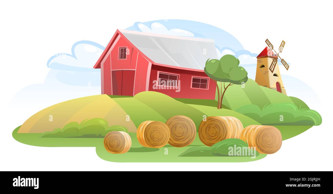 Barn Cartoon Background