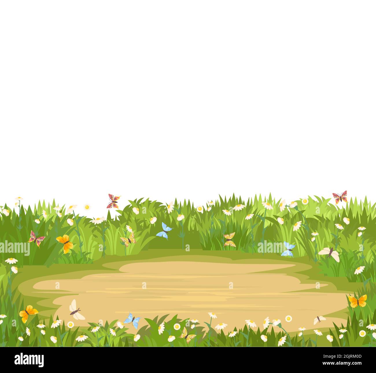 Panorama beautiful meadow in Stock Vector Images - Alamy