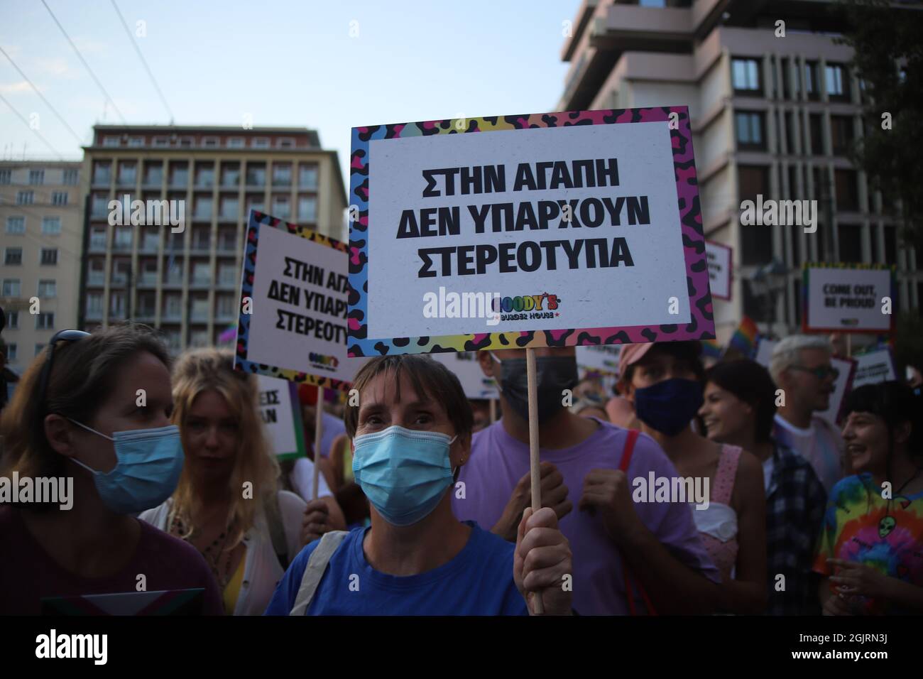 Athens, Greece. 11th Sep, 2021. LGBTQI activists take part in the 2021 ...