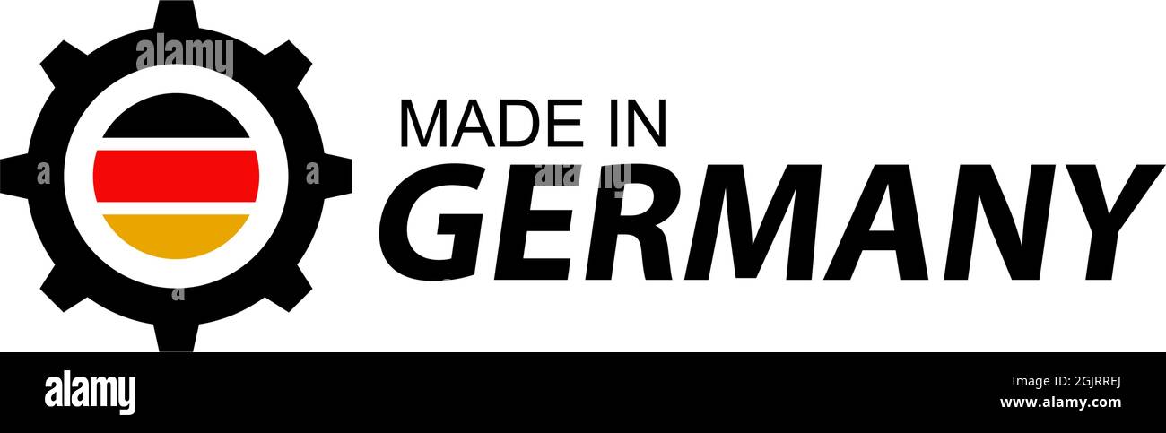 Emblem of made in Germany product item logo design vector illustration ...