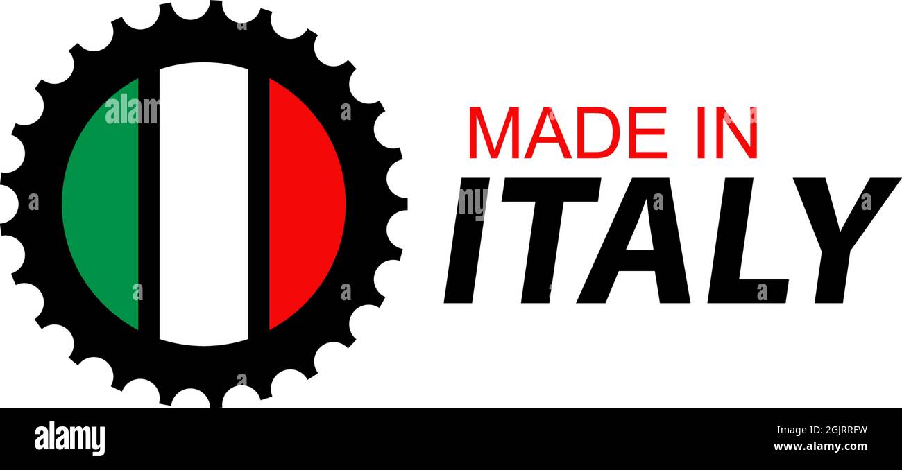 Emblem label of made in Italy vector illustration template design Stock ...