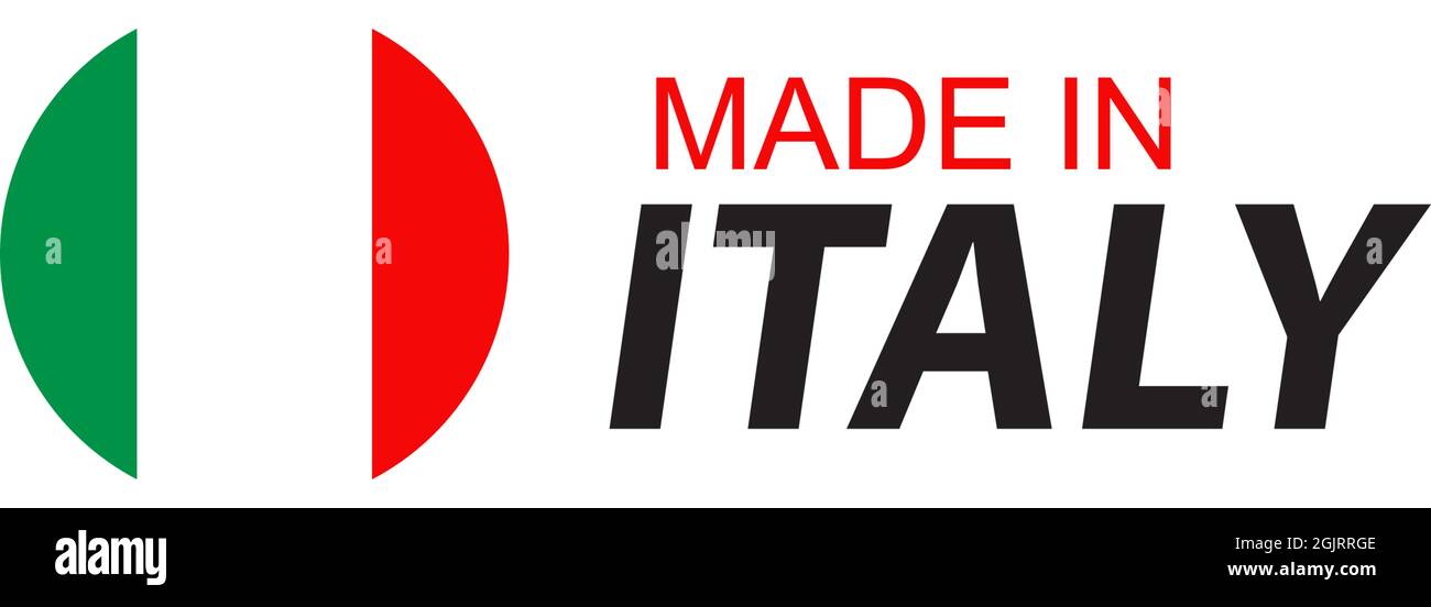 Emblem label of made in Italy vector illustration template design Stock ...
