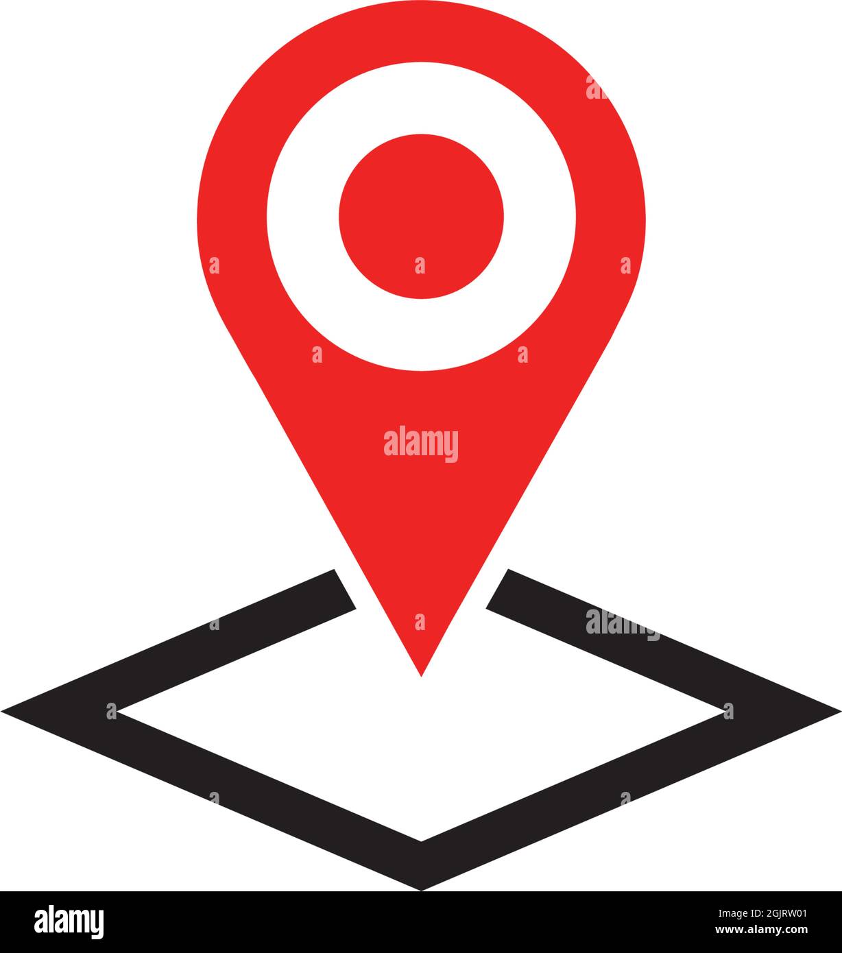 Pin location icon logo design inspiration vector template Stock Vector ...