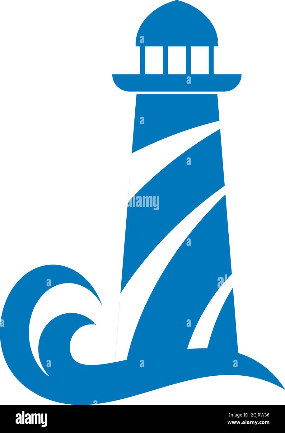 Lighthouse building monitoring icon logo design inspiration vector ...