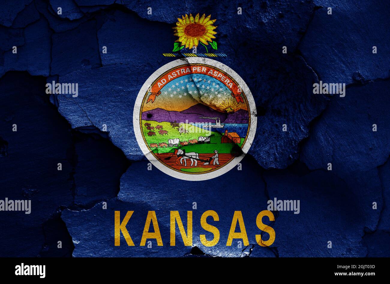Kansas state flag hi-res stock photography and images - Alamy