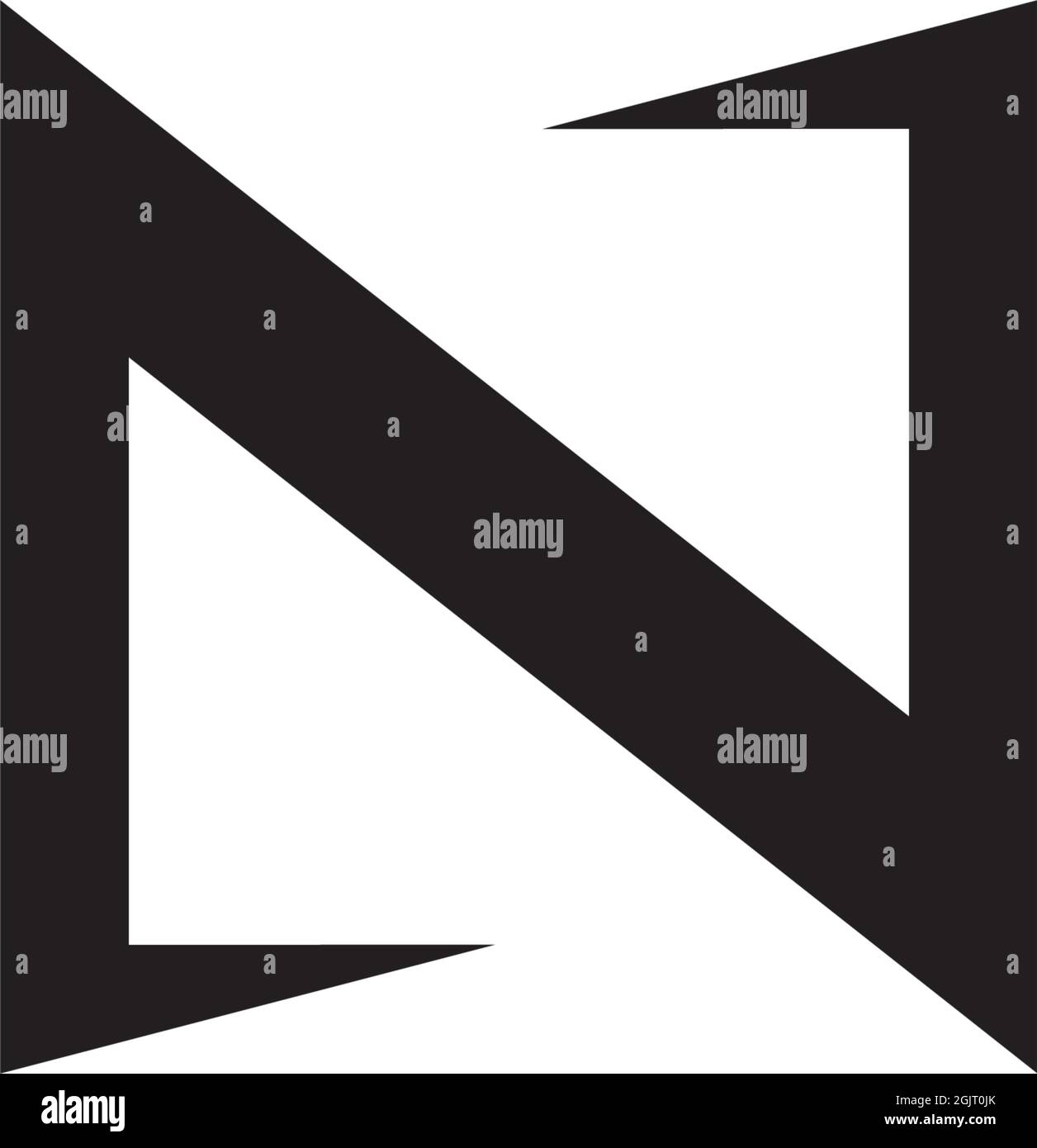 N letter initial icon logo design inspiration vector template Stock ...