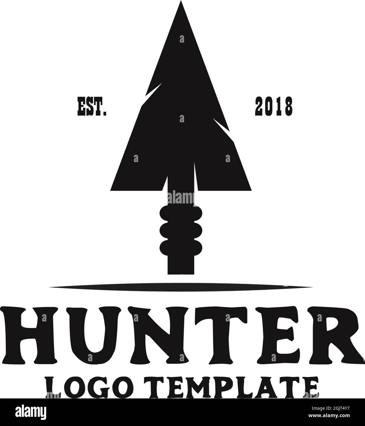 Hunter logo design inspiration with using arrow head icon template ...