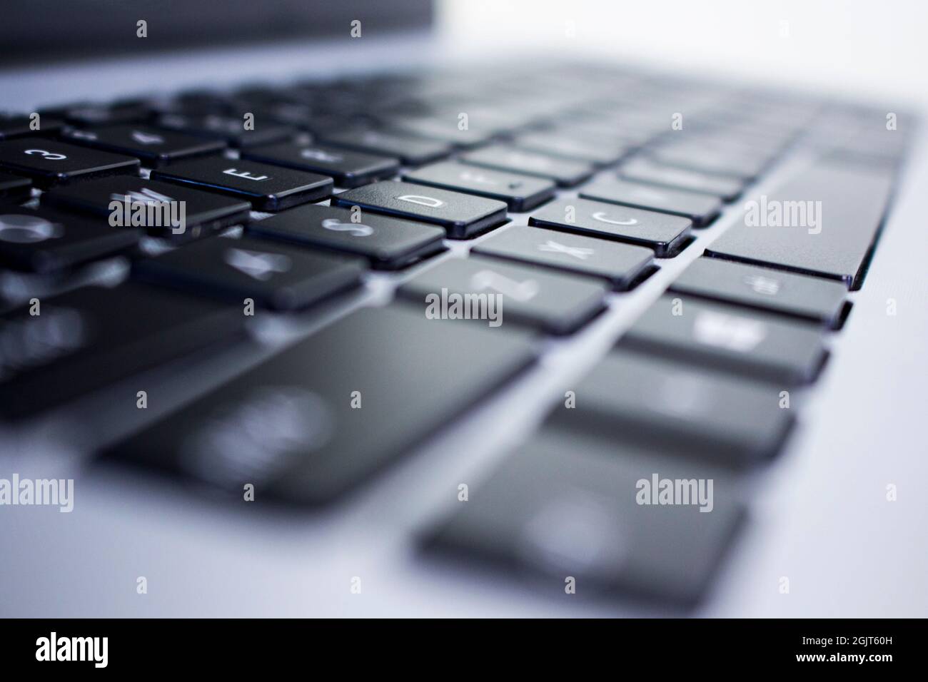 Black and white close up of laptop keyboard Stock Photo - Alamy