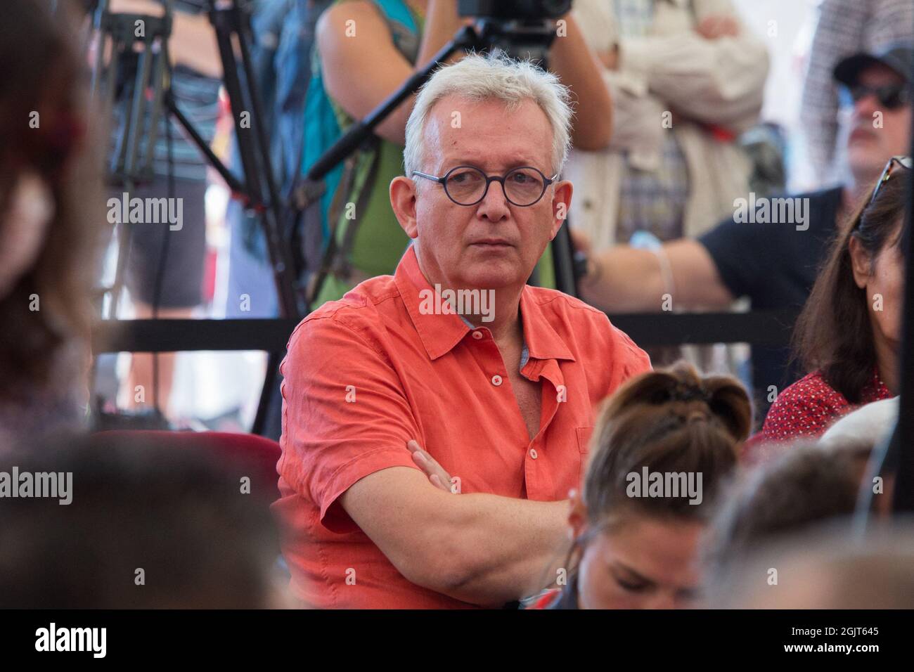 PCF Senator Pierre during the Fete de l'Humanite 2021 in Paris, France ...