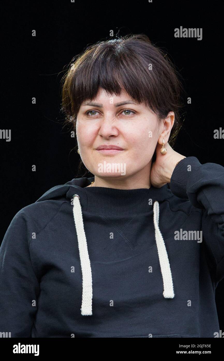 Afghan film director Sahra Mani during the Fete de l'Humanite 2021 in ...