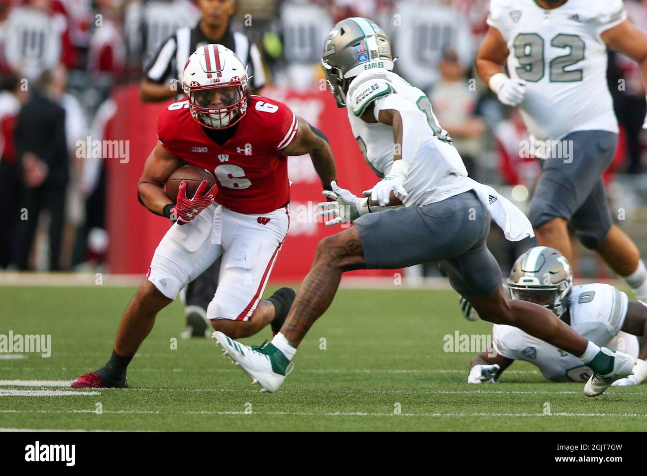 Madison, WI, USA. 11th Sep, 2021. Wisconsin Badgers running back Chez ...