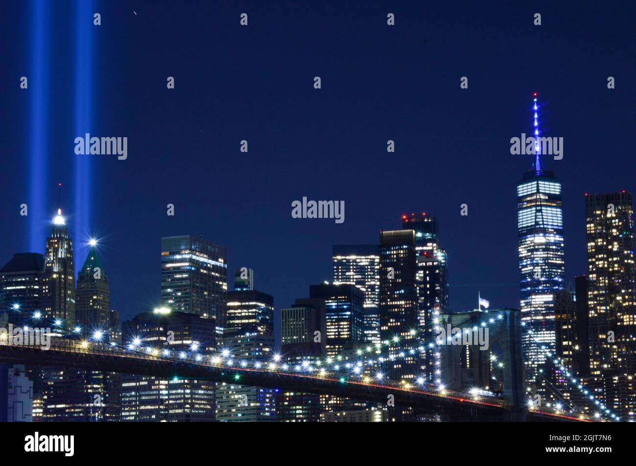 Tribute in Light on the 20th anniversary of 9/11 attacks on September ...