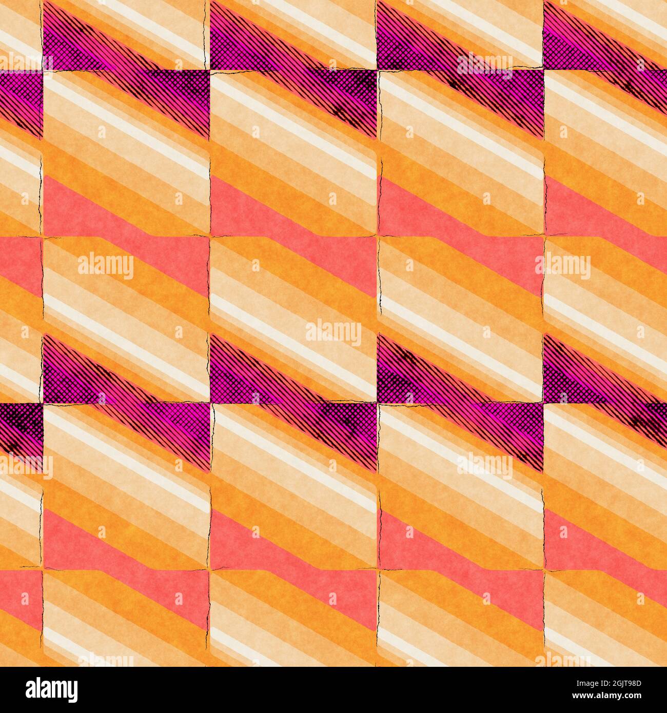 Seamless bright vivid pink and yellow pattern swatch for print Stock ...