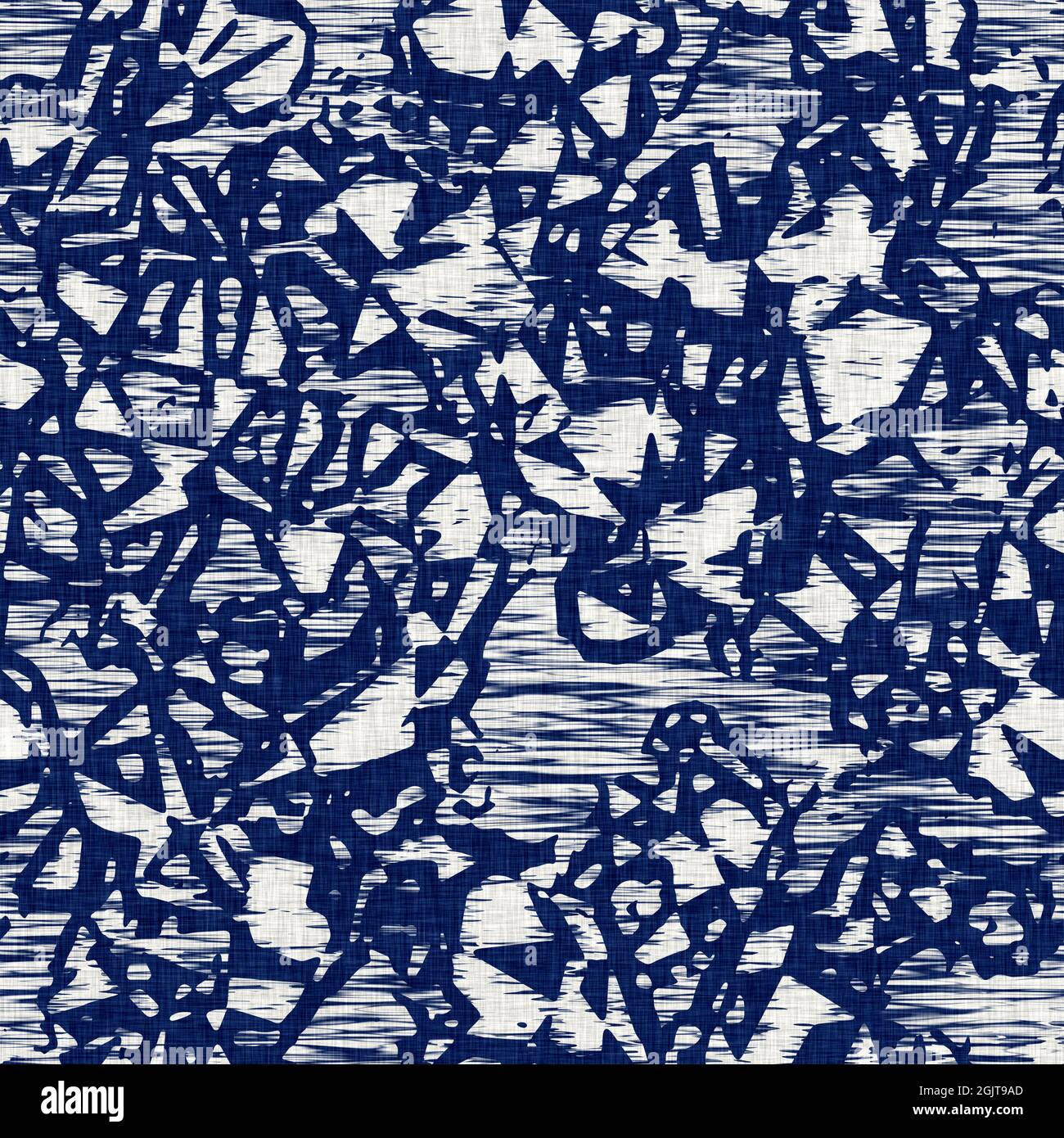 Indigo dyed fabric random flecks pattern texture. Seamless textile ...