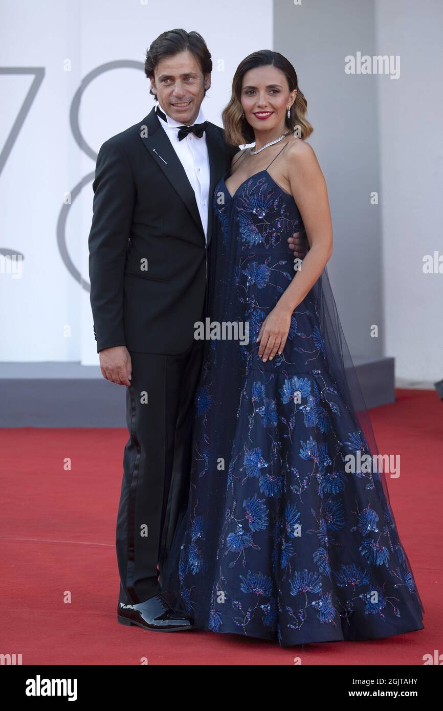 Venice, Italy. 11th Sep, 2021. Davide Devenuto and Serena Rossi ...