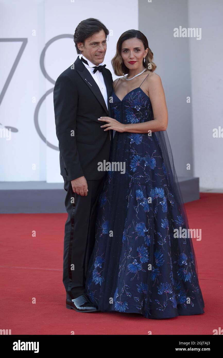 Venice, Italy. 11th Sep, 2021. Davide Devenuto and Serena Rossi ...