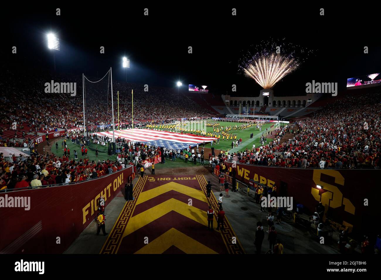 September 11, 2021 General view of the Los Angeles Coliseum with the ...