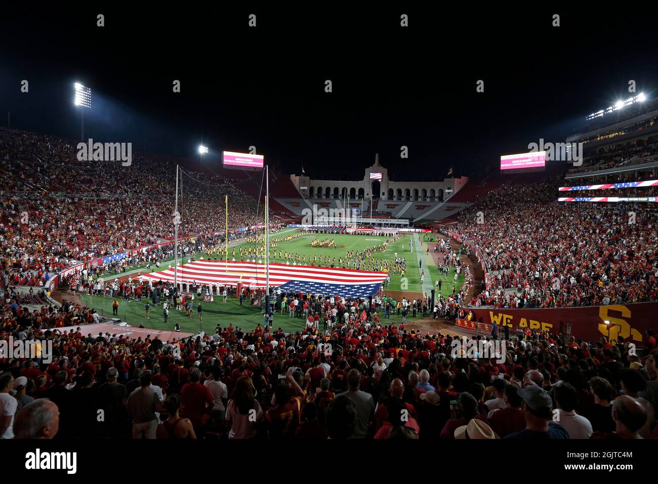 September 11, 2021 General view of the Los Angeles Coliseum with the ...