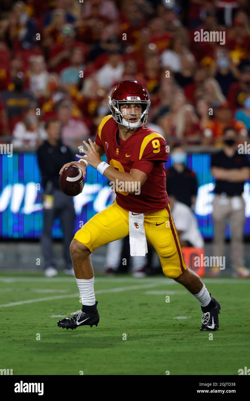 September 11, 2021 USC Trojans quarterback Kedon Slovis #9 drops back ...
