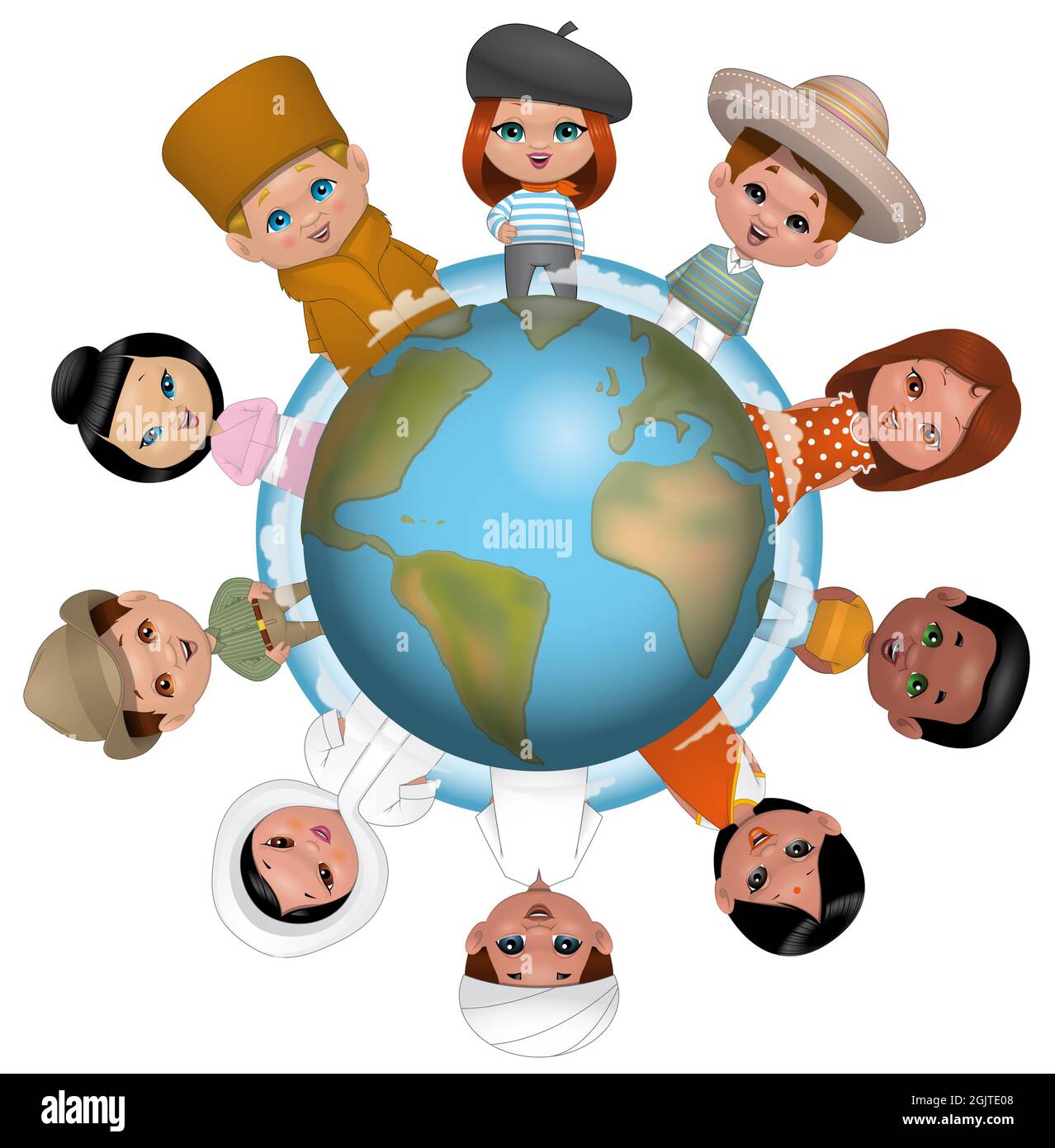 Kids Around World Clip Art