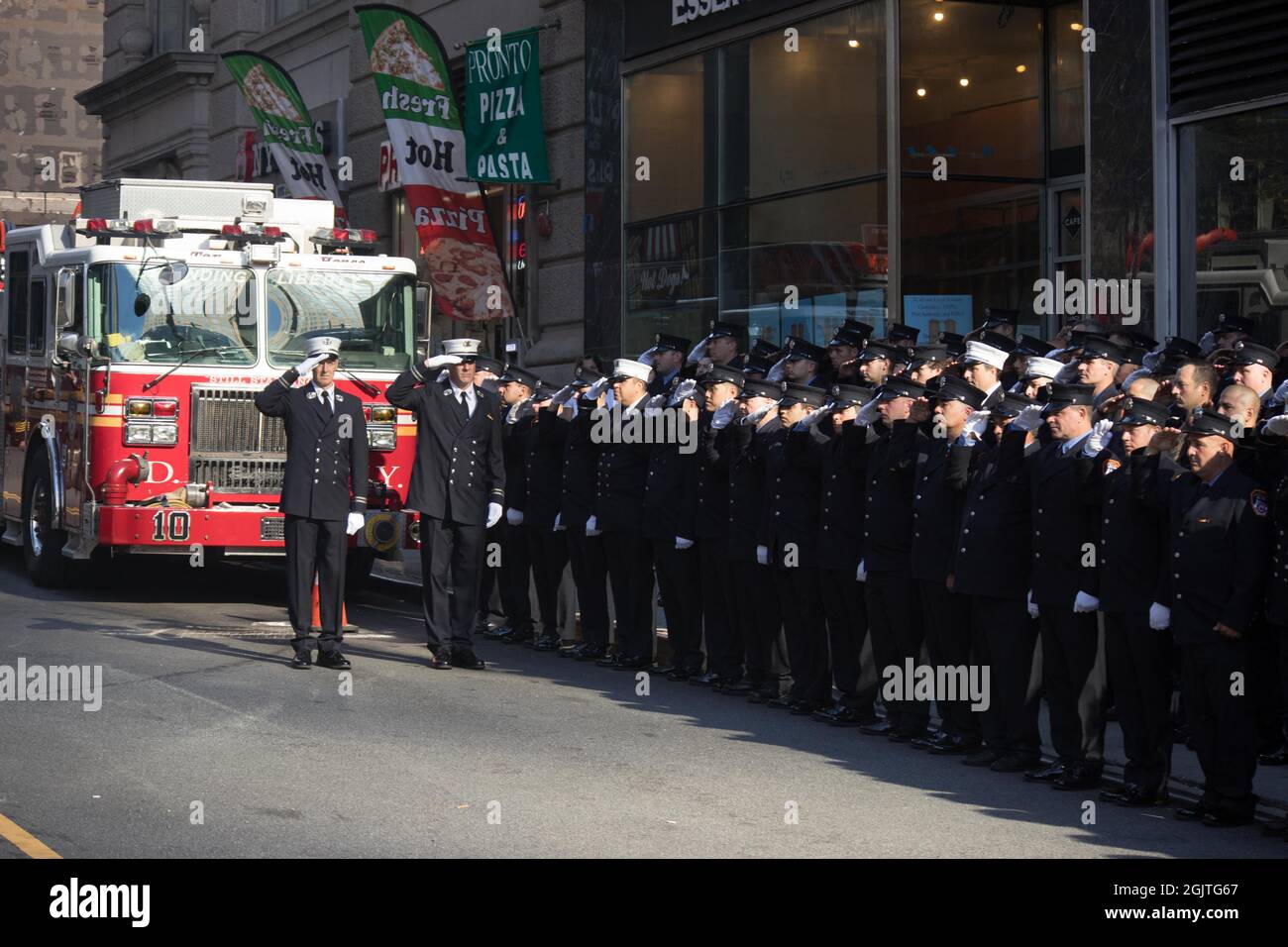 Members of FDNY Ten House, Engine Company 10 and Ladder Company 10 ...
