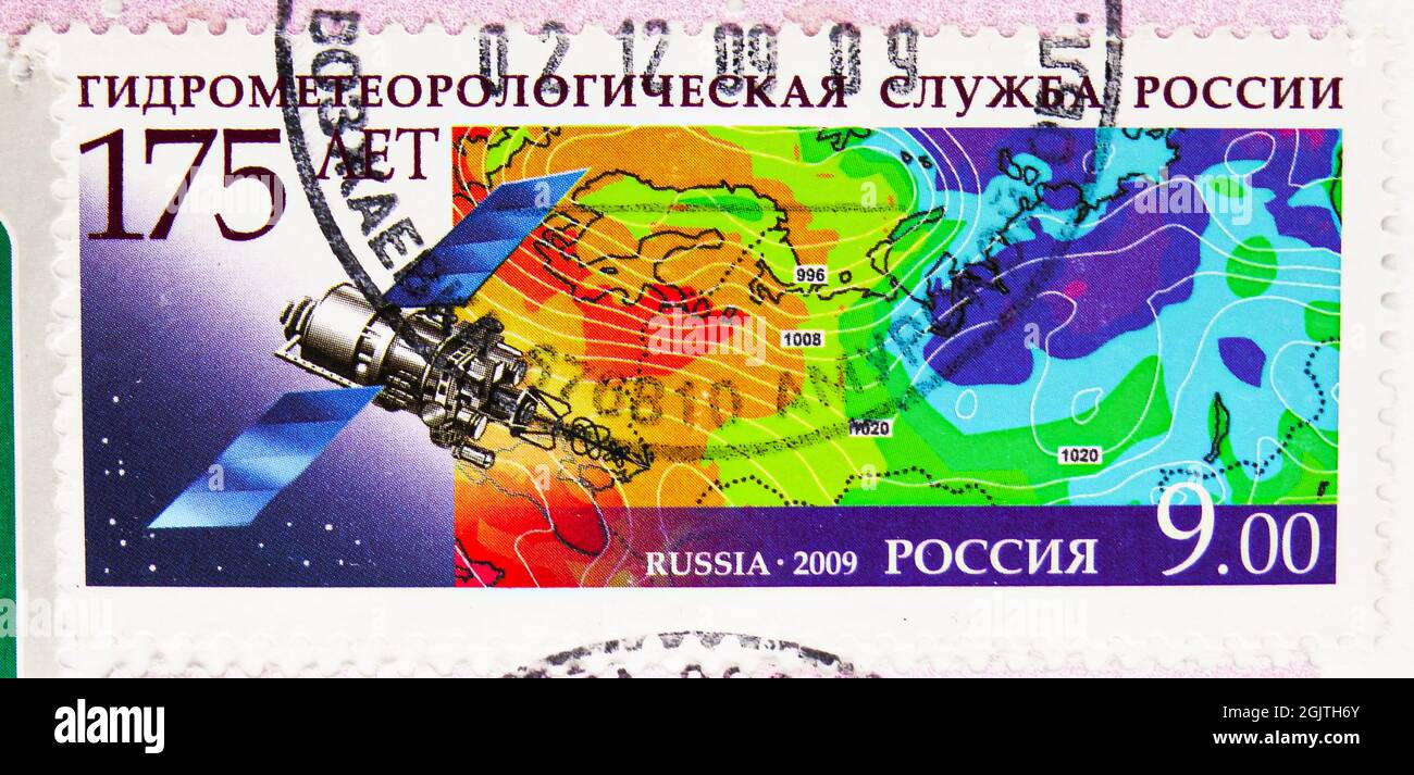 MOSCOW, RUSSIA - JUNE 10, 2021: Postage stamp printed in Russia shows ...