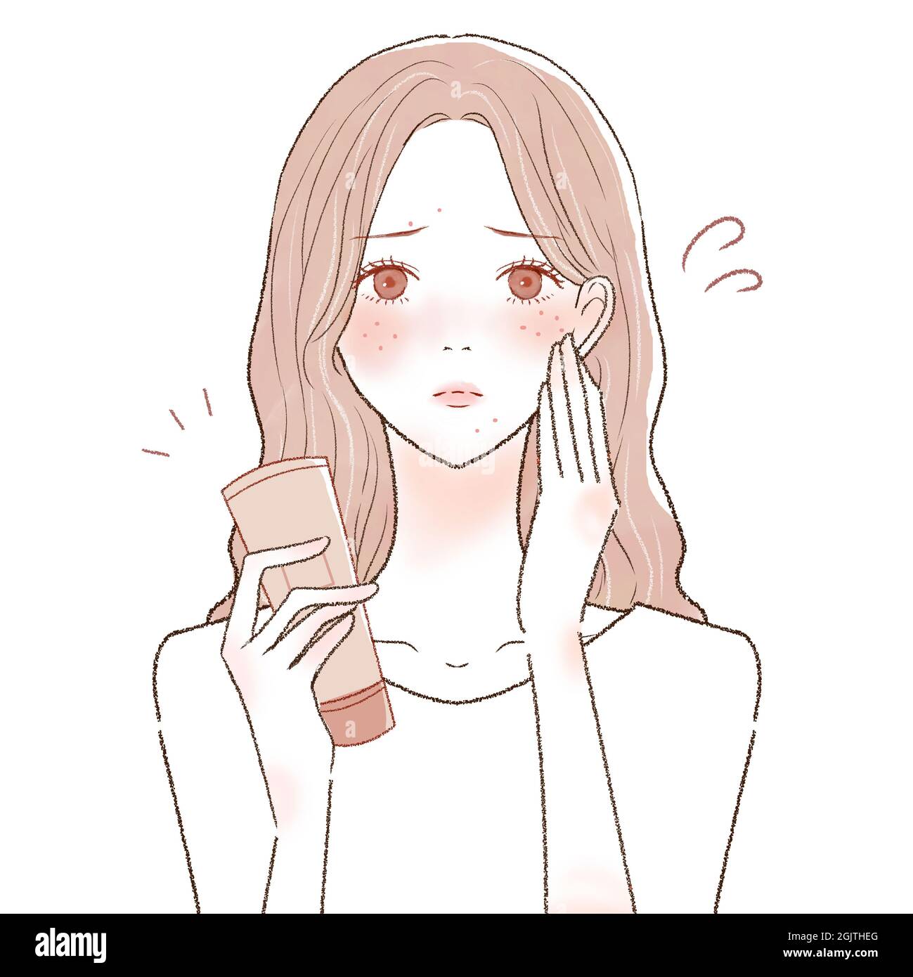 The expression that cosmetics do not fit, and the skin has become rough ...