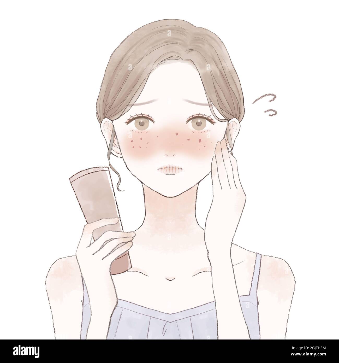 The expression that cosmetics do not fit, and the skin has become rough ...