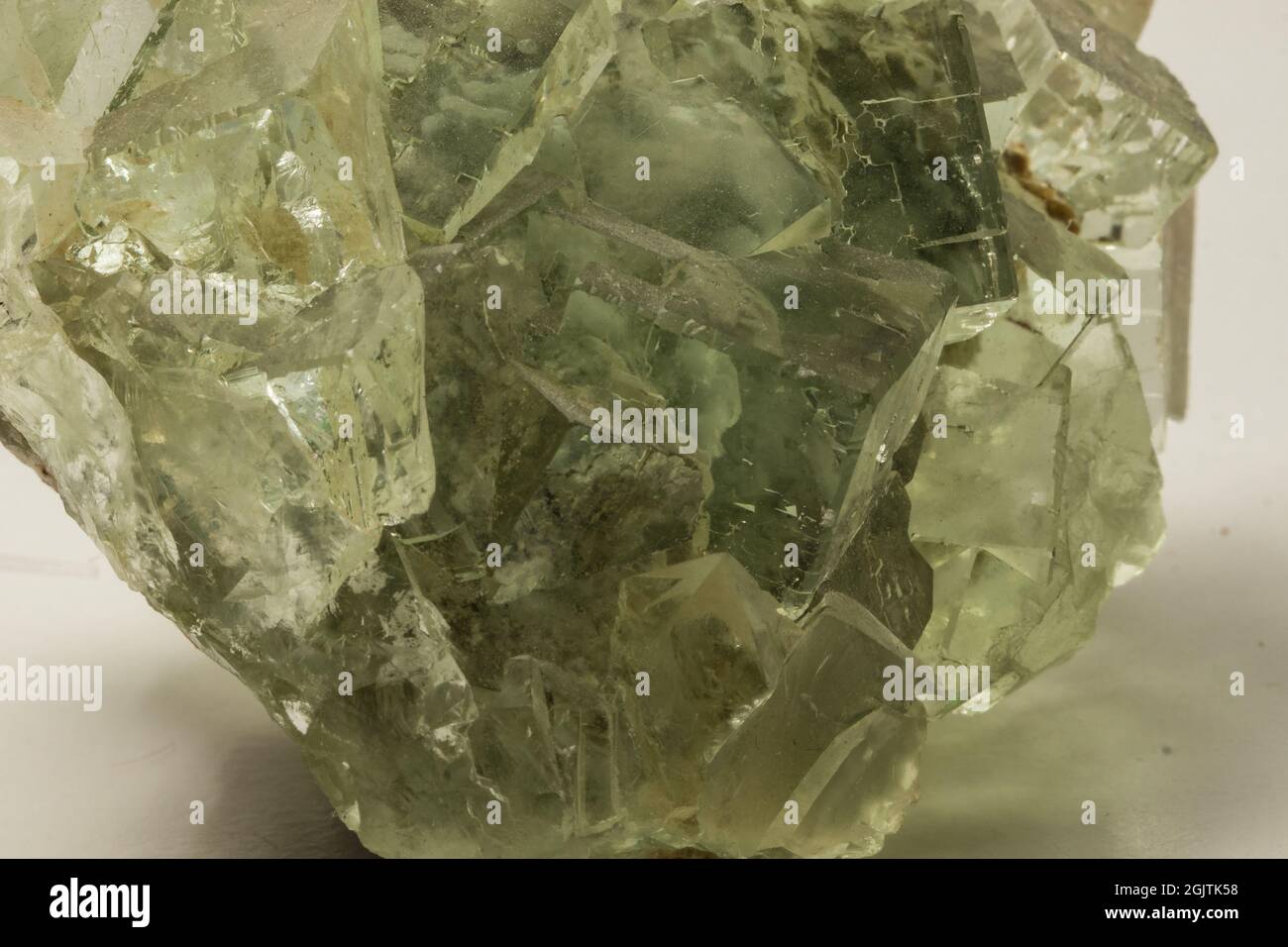 green mineral sample of fluorite Stock Photo - Alamy