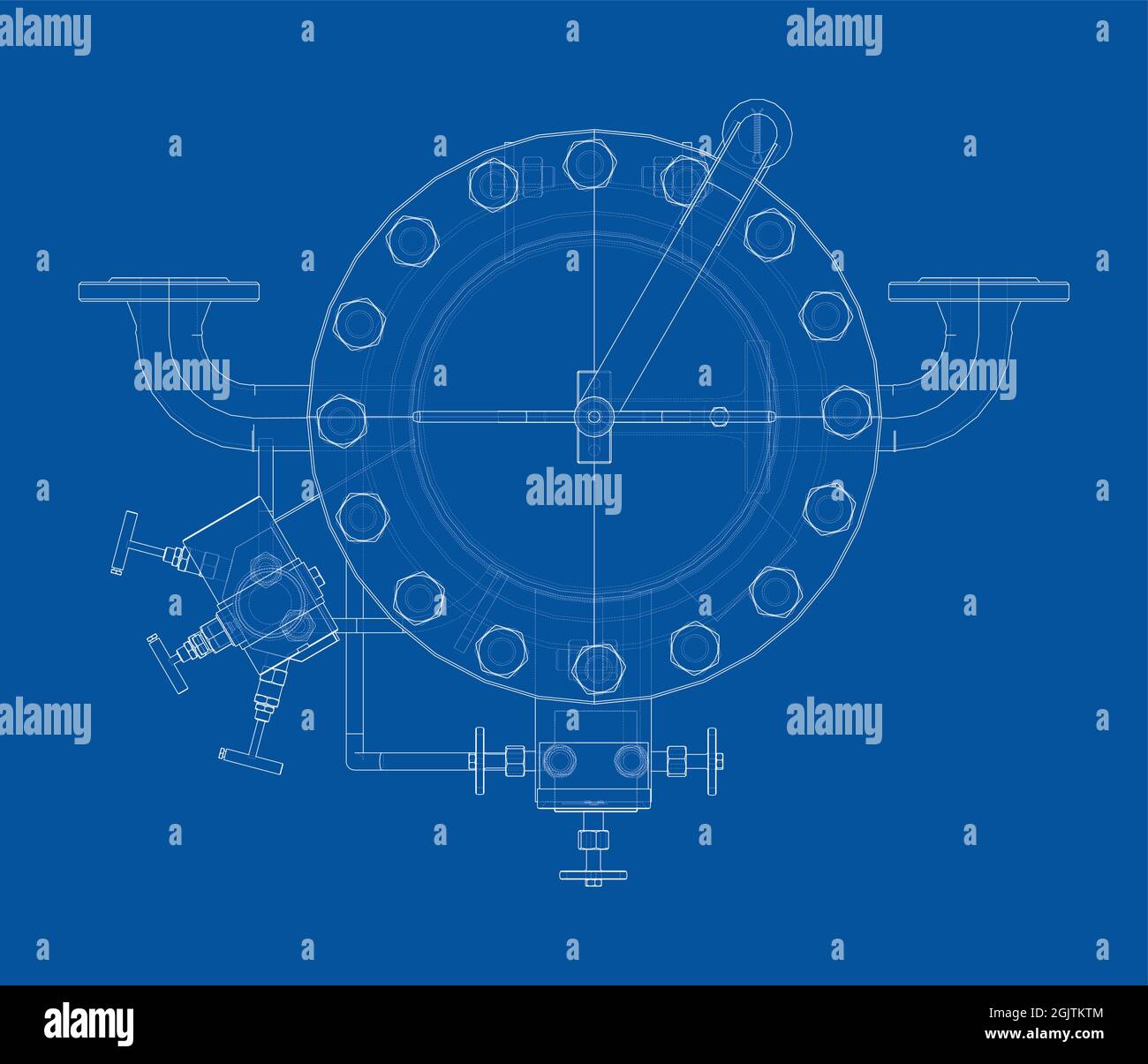 Industrial air filter with taps and pressure gauge Stock Vector Image ...