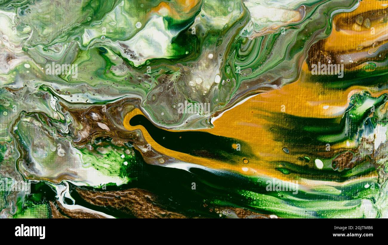 Abstract Fluid Art Painting Background. Acrylic Pour. Marble texture. Modern Contemporary Art ...