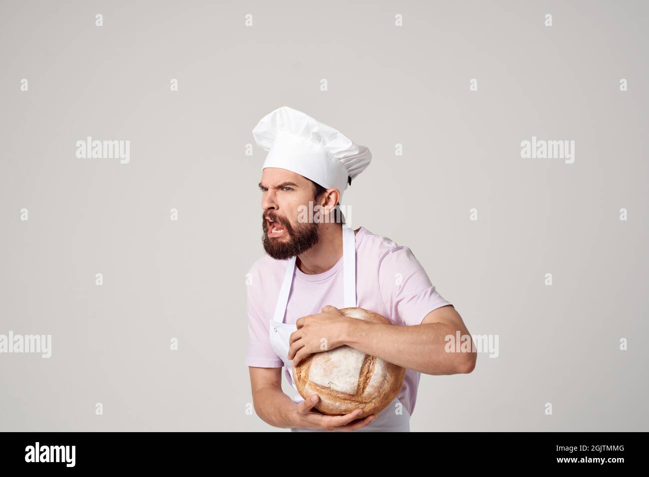 male chef cooking baker professional job industry Stock Photo - Alamy