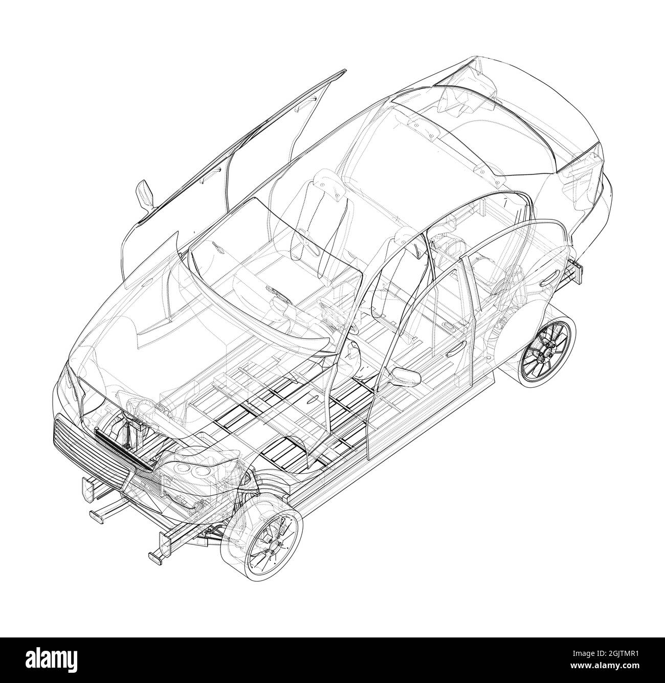 Assembling electric car. Vector Stock Vector Image & Art - Alamy