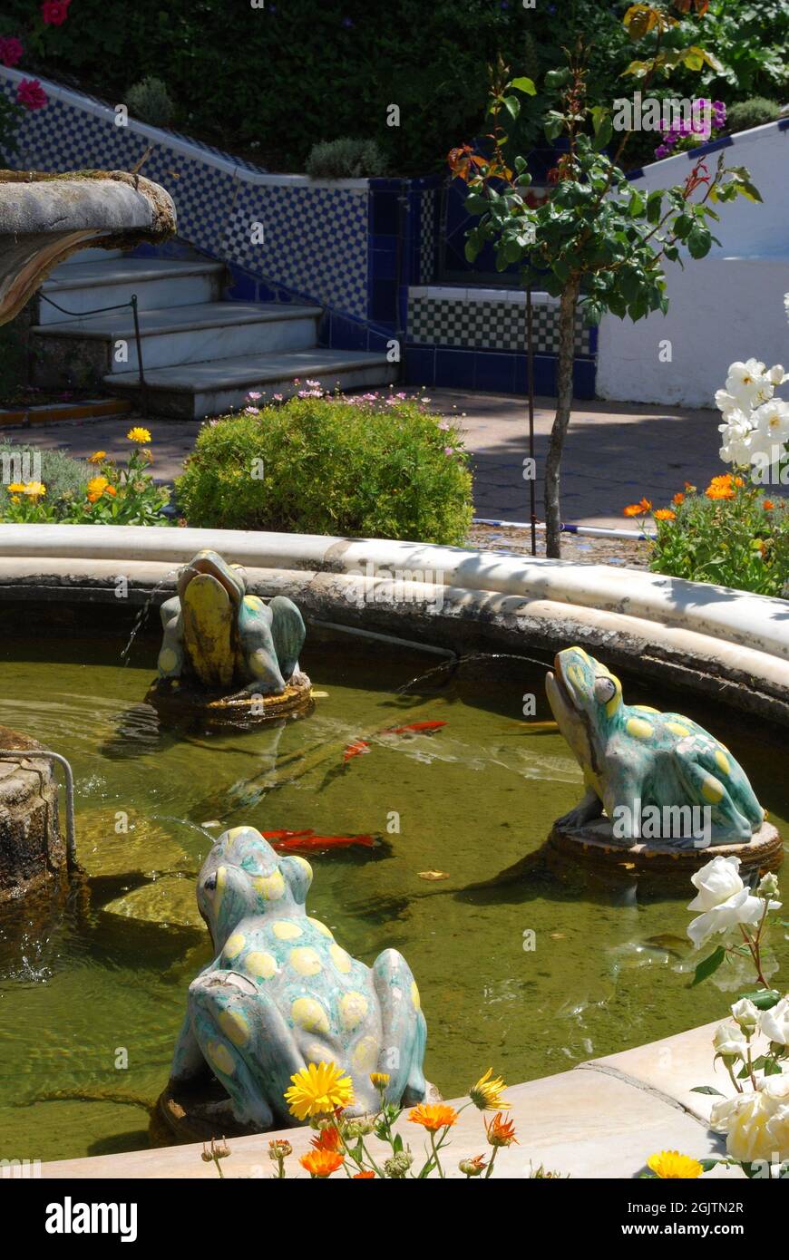 Garden fish pond day building palace hi-res stock photography and ...