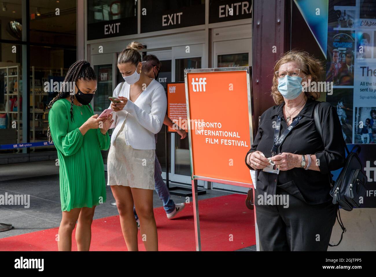 People seen outside the TIFF Bell Light Box building, which is the ...