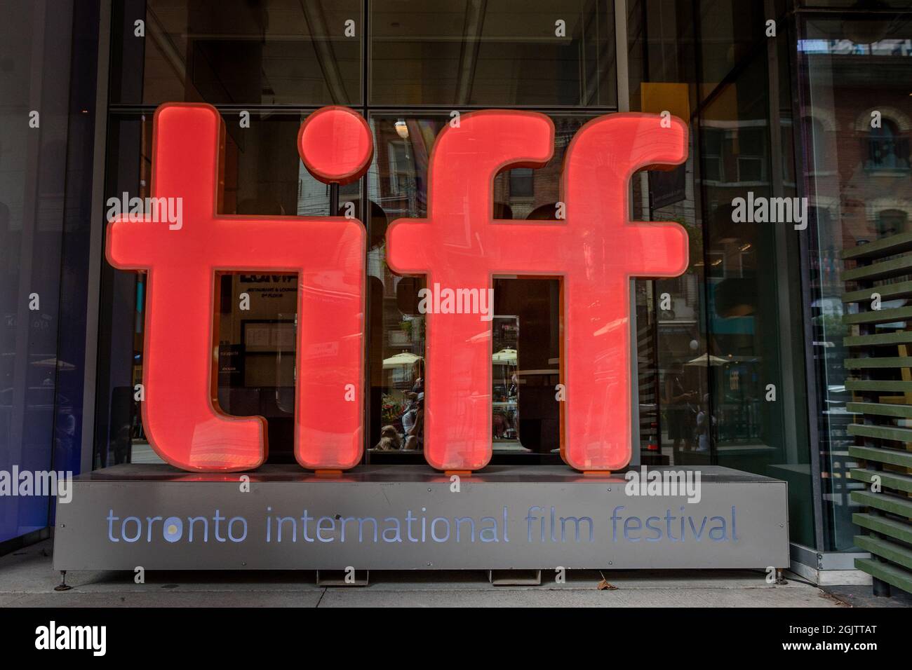 Toronto, Canada. 11th Sep, 2021. The TIFF sign and logo.Considered ...