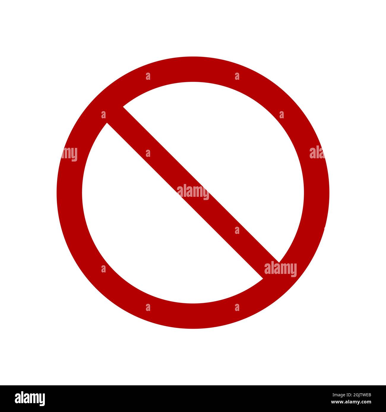 Empty prohibition sign. No symbol, do not sign, circle backslash symbol ...
