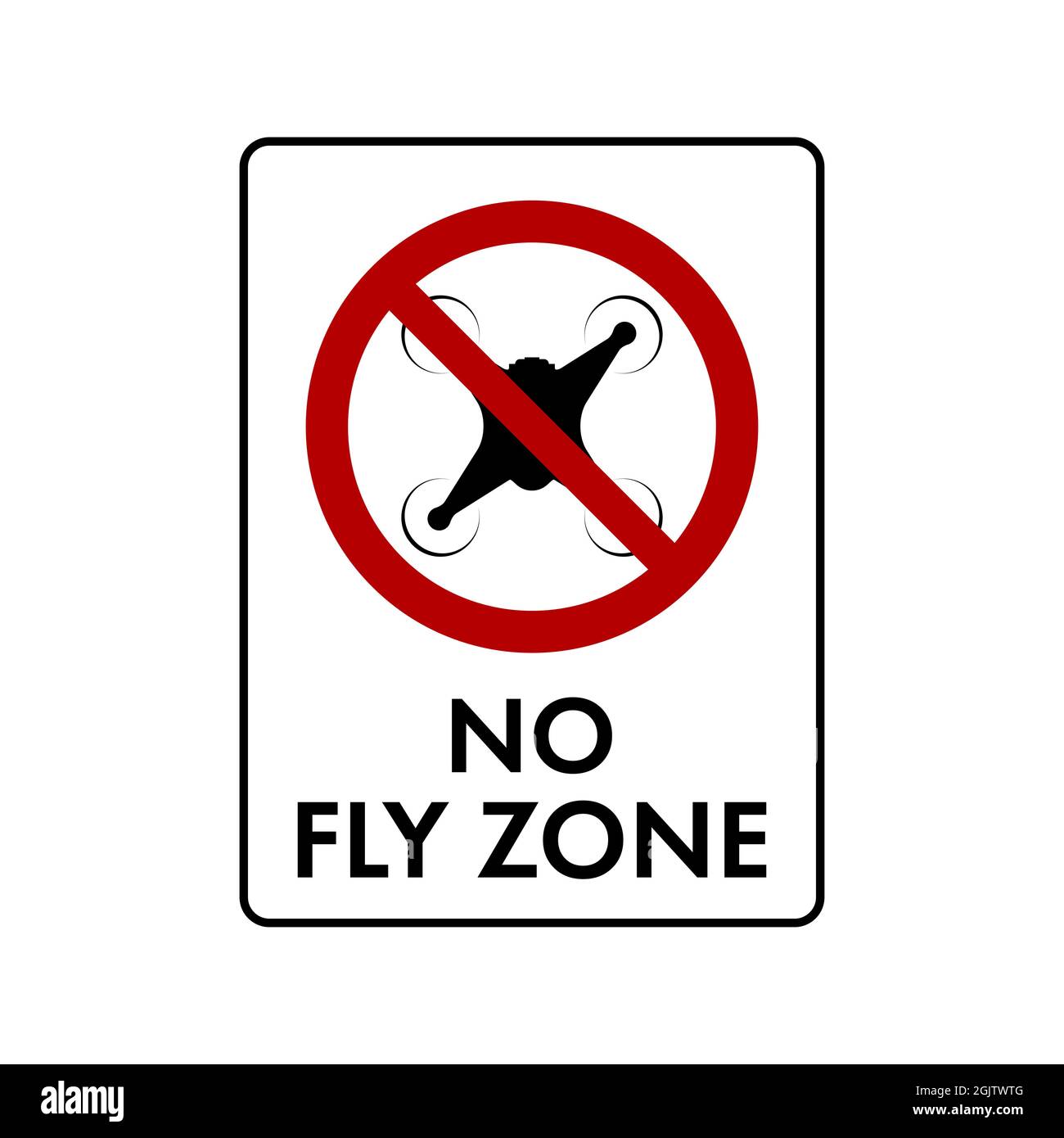 No drone zone sign. No drones icon. Flights with drone circle backslash ...