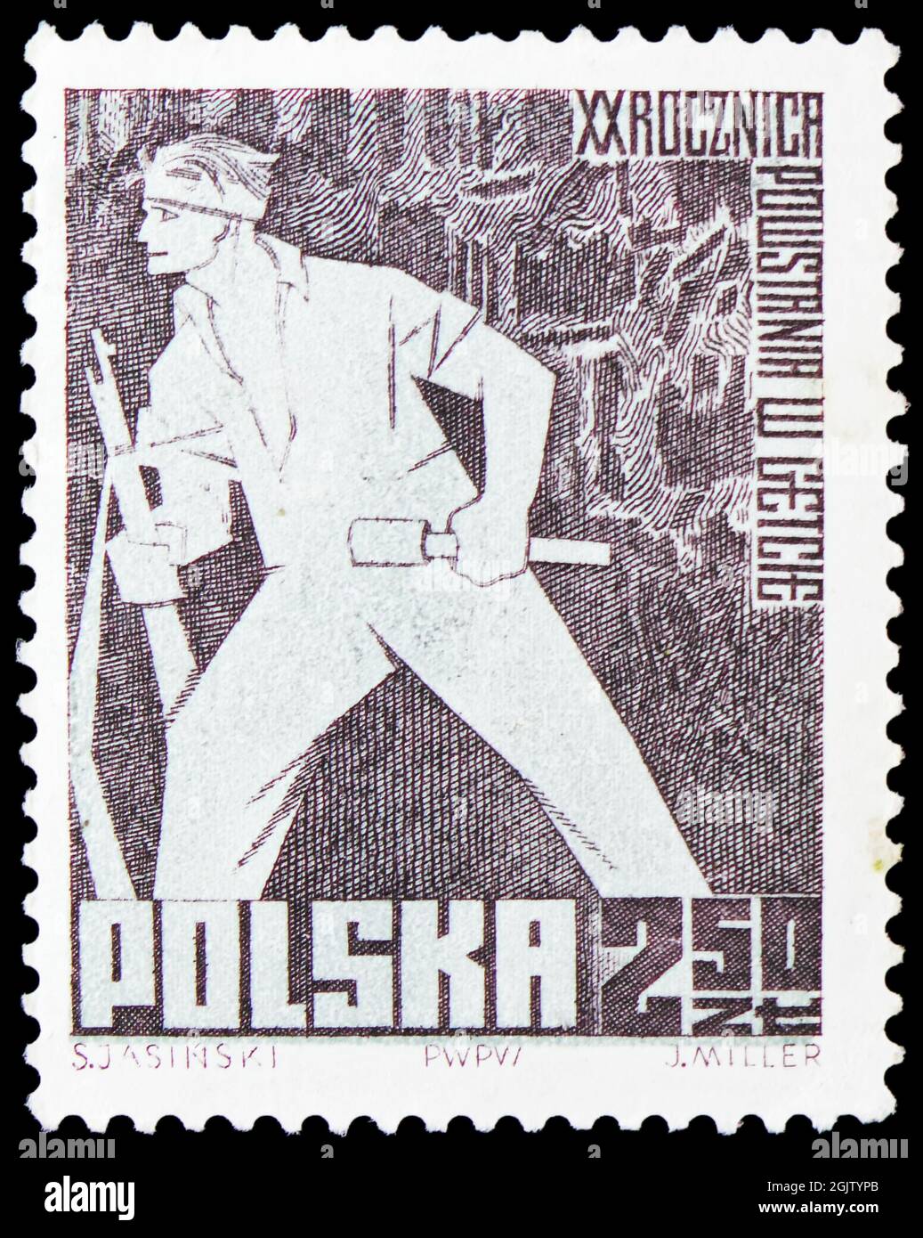 MOSCOW, RUSSIA - JUNE 20, 2021: Postage stamp printed in Poland devoted ...