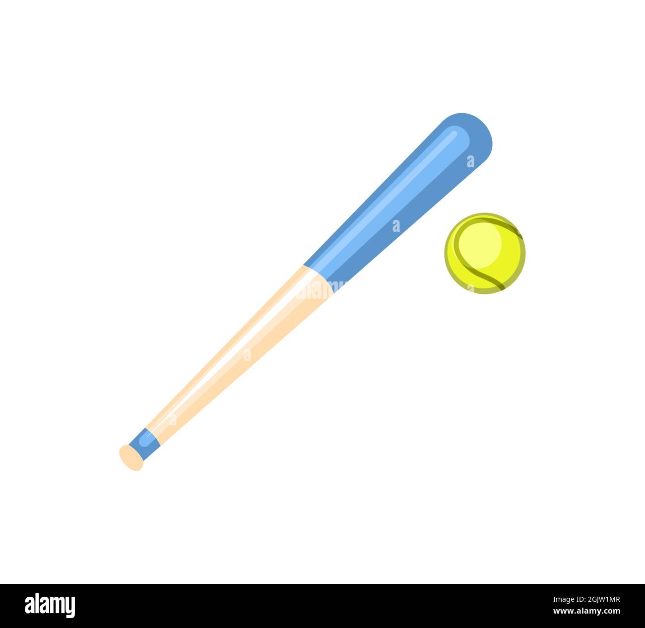 Cartoon Baseball Ball Bat