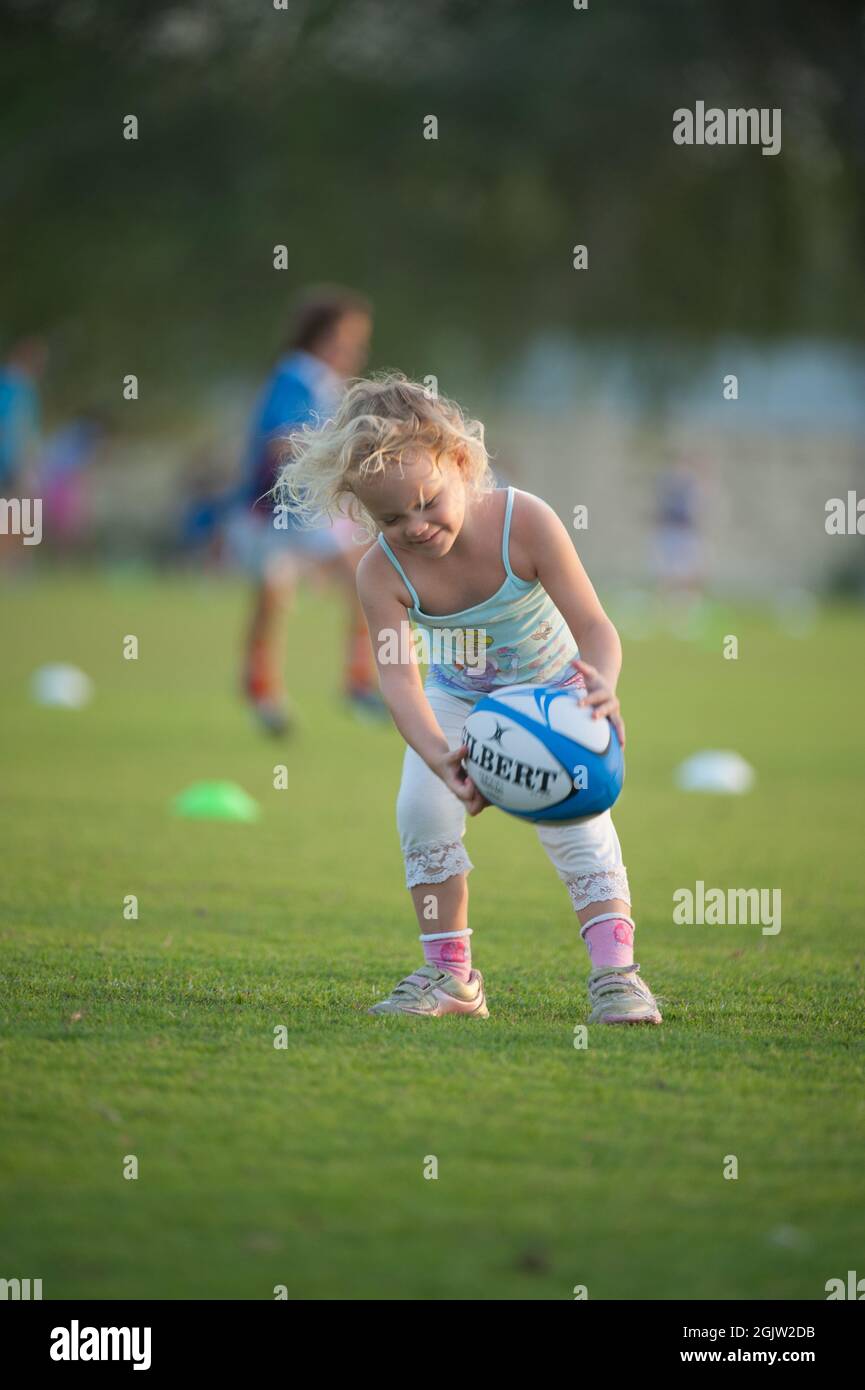 kids practising rugby Stock Photo - Alamy