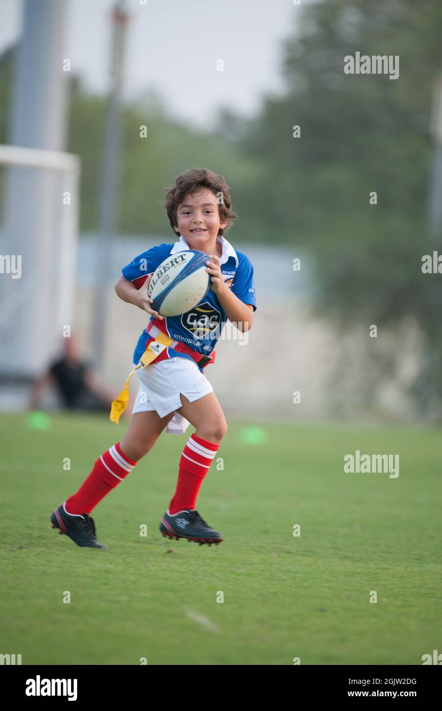 kids practising rugby Stock Photo - Alamy