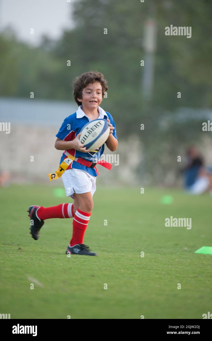 kids practising rugby Stock Photo - Alamy