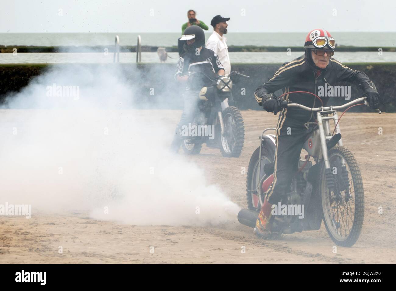 The Mile Beach Race 2021. Motorcycle Sprint racing on Margate sands ...