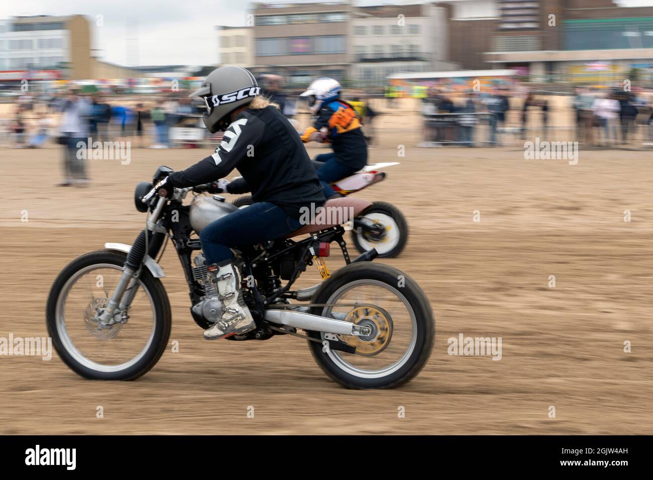 The Mile Beach Race 2021. Motorcycle Sprint racing on Margate sands ...