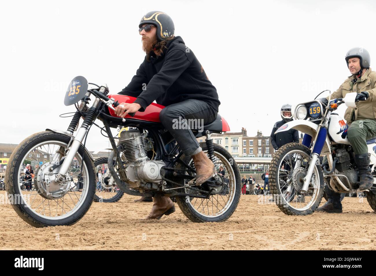 The Mile Beach Race 2021. Motorcycle Sprint racing on Margate sands ...