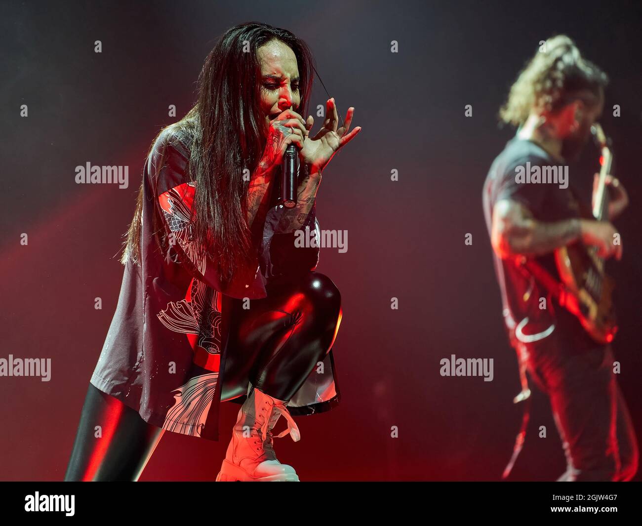 Tatiana Shmaylyuk of Jinjer band performs live on stage at the 1930 ...