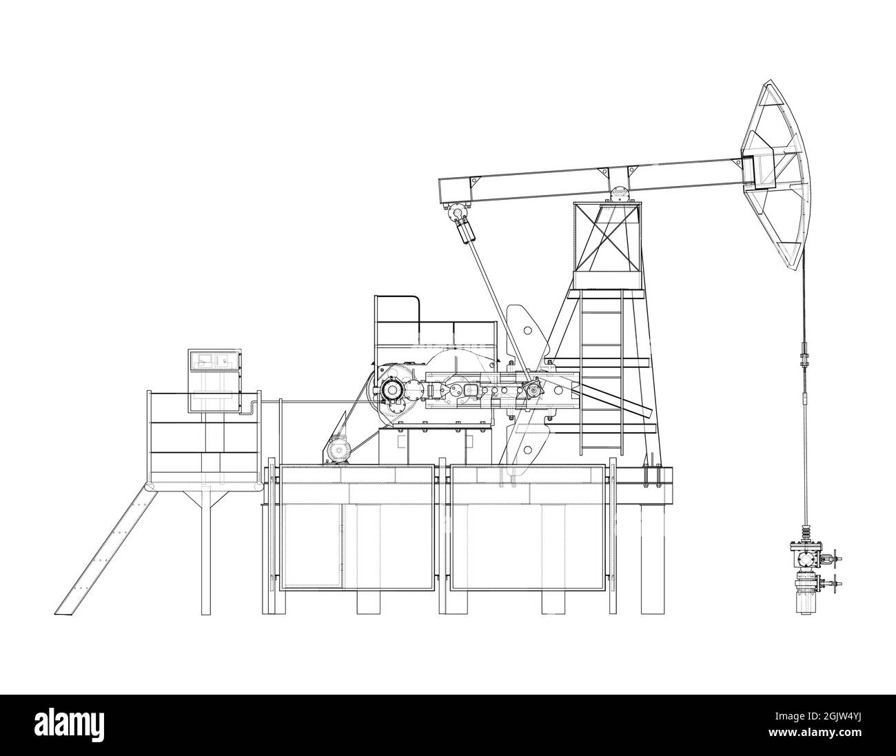 Industrial equipment for oil extraction. Vector Stock Vector Image ...