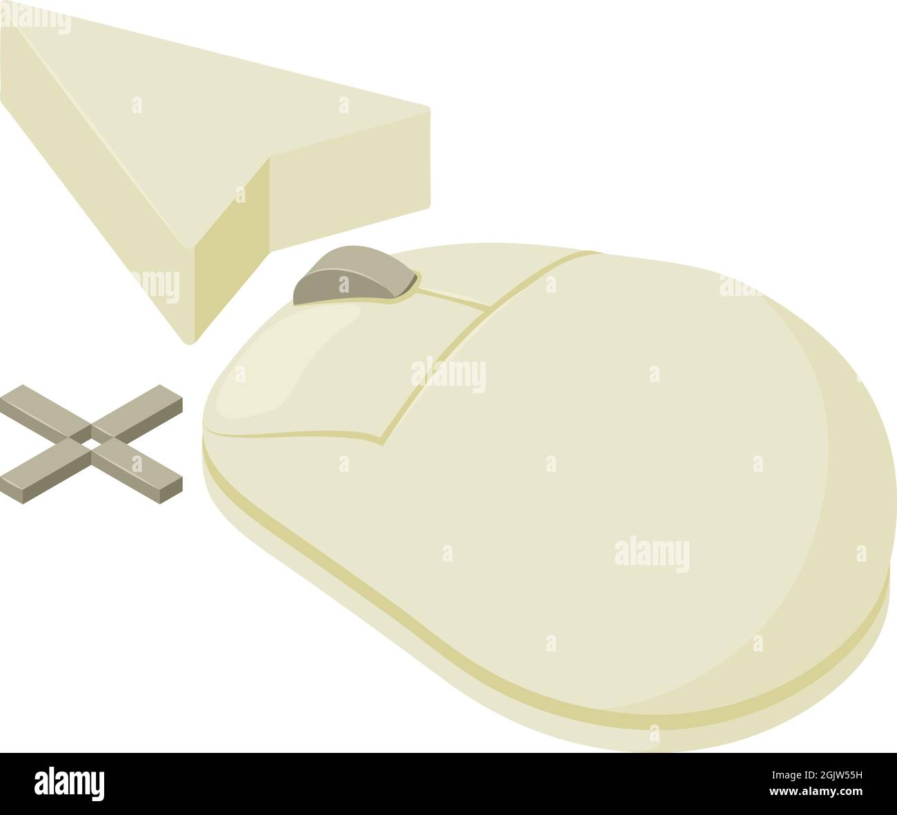 Computer mouse icon isometric vector. Arrow cursor and wireless ...